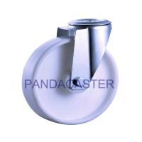 China 5 Inch White Polypropylene PP Wheel Bolt Hole Swivel Industrial Castors for sale