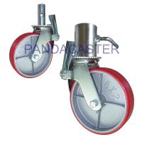 China Red 	200mm 8 Inch Caster Wheel Scaffolding With Hollow Tube for sale