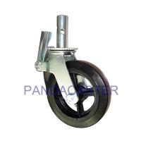 China Black Heavy Duty Scaffold Wheels 200mm Castor Wheels 8 Inch for sale