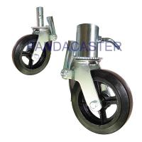 China Heavy Duty Castors Wheels , Black Rubber 8 Scaffold Casters Wheels for sale