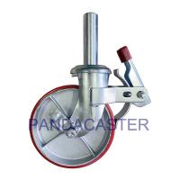 China Middle East Style Scaffold Castor Wheels 200mm 500Kg With Insert Rod for sale