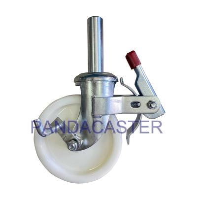 China Cast Nylon Scaffolding Castor Wheels , Roller Bearing Caster Wheels for sale