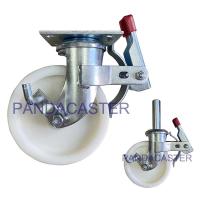 China PA Nylon Scaffold Castor Wheels 8 Inch Middle East Style Top Plate Castors for sale