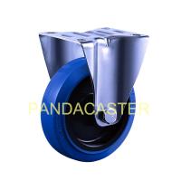 China 5 Inch Rubber Caster Wheels , 440Lbs Euro Style Industrial Swivel Casters for sale