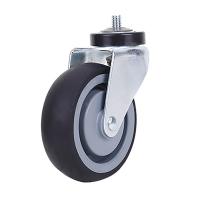 China Swivel Shopping Cart Casters Thermoplastic Rubber Wheels 40Kg Load Capacity for sale