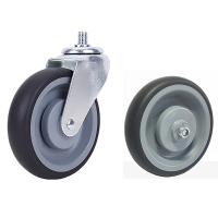 China 5 Inch Stem Caster Wheels , Nonmarking Rubber Thermoplastic Casters for sale