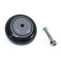 China 4 Inch Shopping Cart Casters Wheels Polyurethane Tread Wheel Swivel Thread Rod for sale