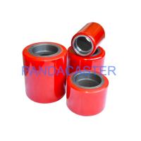 China Red 80mm Pallet Jack Roller Wheels , Pallet Truck Rollers Polyurethane for sale