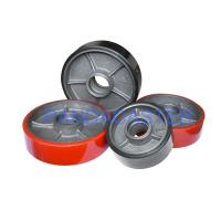 China Cast Iron Pallet Jack Wheels 200*50mm 8 Inch Polyurethane Wheels for sale