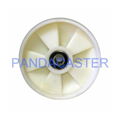 China SGS Pallet Truck Roller Wheels White Cast Nylon Wheels 1000Kg Capacity for sale
