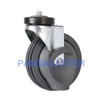 China 5 Inch Four Clips Polyurethane Swivel Caster Wheels For Shopping Cart for sale