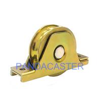 China Roller Sliding Gate Wheels 80mm U Type Groove Double Bearing Rigid Castor Wheel for sale