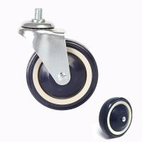 China PU Tread 4 Inch Caster Wheel 100mm Shopping Trolley Castors for sale