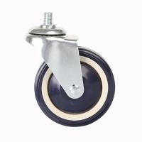 China PU Tread 4 Inch Caster Wheel 100mm Shopping Trolley Castors for sale