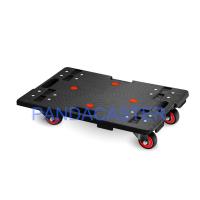 China Black 150KG Hand Platform Truck 600*405mm Plastic Platform Dolly With 4 Casters for sale