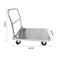 China Panda Hand Platform Truck 300KG Stainless Steel Folding Handle Cart for sale