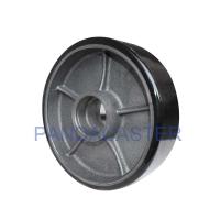 China Black Polyurethane Pallet Jack Wheels 7 Inch 180*50mm For Pallet Trucks for sale