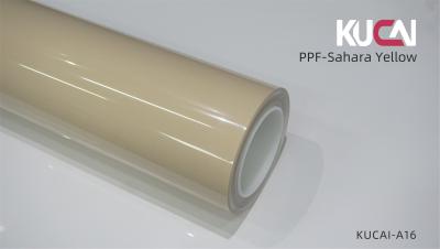 China TPU Automotive PPF Film Sahara Yellow 7.5 Mil Thickness with 5-Year Warranty and Self-Healing Properties for sale