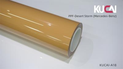 China TPU PPF Desert Storm Yellow Paint Protection Film 7.5 Mil Thickness with 5-Year Warranty and Self-Healing Technology for sale
