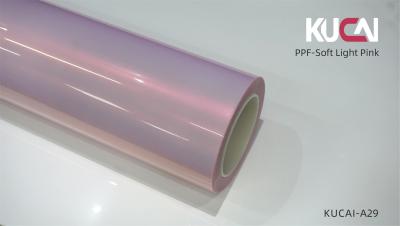 China Soft Light Pink TPU Paint Protection Film 7.5 Mil Thickness with 5-Year Warranty and Self-Healing Properties for sale