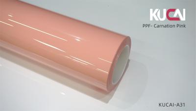 China TPU Carnation Pink Car Paint Protection Film 7.5Mil Self-Healing Anti-Scratch 5-Year Warranty for sale