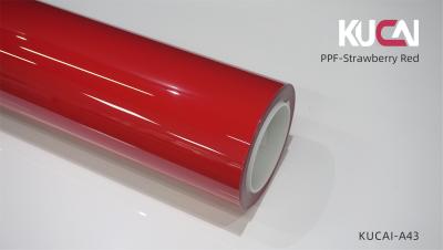 China Strawberry Red PPF Protection Film 7.5 Mil Thickness with 5-Year Warranty | Self-Healing Automotive Paint Wrap for sale