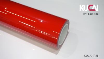 China Soual Red TPU Car Paint Protection Film 7.5 Mil Thickness with 5-Year Warranty | Self-Healing Water Beading for sale