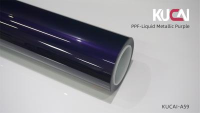China 7.5 Mil Liquid Metallic Purple TPU PPF Vehicle Wrap with 5-Year Warranty for UV and Scratch Protection for sale
