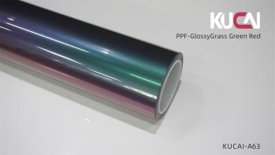China Glossy Grass Green Red TPU Paint Protection Film 7.5Mil Thickness with Self-Healing Technology and 5-Year Warranty for sale