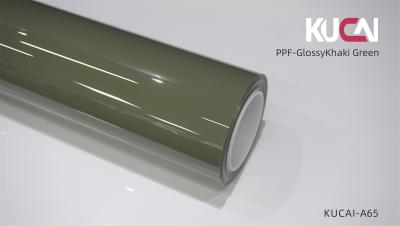 China 7.5 Mil Self Healing TPU Glossy Khaki Green PPF Paint Protection Film with 5 Year Warranty for sale