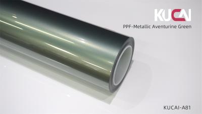 China TPU Metallic Aventurine Green Paint Protection Film 7.5Mil Thickness with 5-Year Warranty and Self-Healing Properties for sale