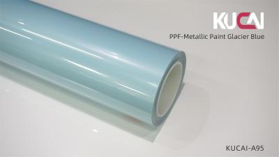 China Metallic Paint Glacier Blue PPF Car Protection Film 7.5 Mil Thickness with 5-Year Warranty and Self-Healing Properties for sale