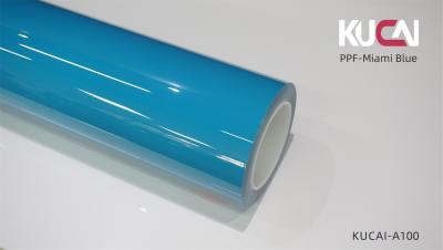China TPU PPF Miami Blue 7.5 Mil Paint Protection Film with 5-Year Warranty and Self-Healing Technology for sale