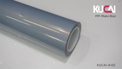 China Hydrophobic Mako Blue PPF TPU Paint Protection Film 1.52m x 15m Roll with 7.5 Mil Thickness and 5-Year Warranty for sale
