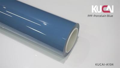 China TPU Porcelain Blue Color PPF Car Paint Protection Film 7.5 Mil Thickness with 5-Year Warranty for sale