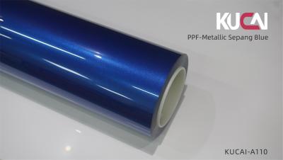 China TPU Automotive Paint Protection Film 7.5 Mil Thickness Metallic Sepang Blue 5ft x 49ft Self-Healing Wrap for sale