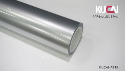 China 7.5 Mil TPU Self-Healing Paint Protection Film Metallic Silver Color with 5-Year Warranty for sale