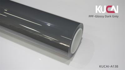 China 7.5 Mil Glossy Dark Grey TPU Paint Protection Film with 5-Year Warranty and Self-Healing Technology for sale