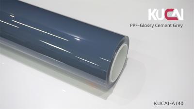 China TPU Glossy Cement Grey Paint Protection Film 7.5Mil Self Healing Automotive Wrap with 5 Year Warranty for sale