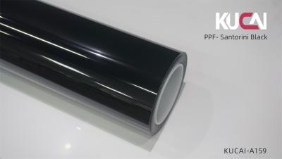 China Santorini Black Vehicle Paint Protection Film 7.5Mil Thickness with 5-Year Warranty and Self-Healing Properties for sale