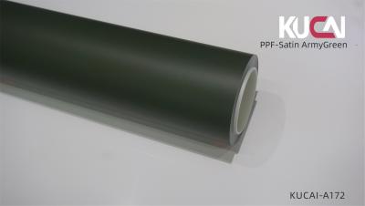 China 7.5 Mil TPU Paint Protection Film Satin Army Green - Self-Healing Scratch Resistant Car Wrap with 5-Year Warranty for sale