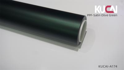 China Self Healing TPU PPF Paint Protection Film 7.5 Mil Thickness Satin Olive Green Matte Finish for sale