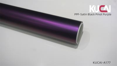 China 7.5 Mil TPU Paint Protection Film with 5-Year Warranty - Satin Black & Pinot Purple Self-Healing Wrap for sale