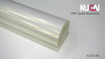 China Gold Diamond White Paint Protection Film PPF TPU Roll 7.5 Mil Thickness with 5-Year Warranty and Self-Healing Properties for sale