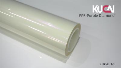 China Purple Diamond White TPU Paint Protection Film 7.5 Mil Thickness with 5-Year Warranty for Automotive Wrapping for sale