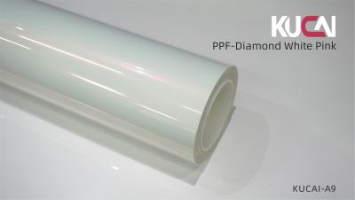 China 7.5 Mil Pink Diamond White TPU Paint Protection Film with 5-Year Warranty and Self-Healing Properties for sale
