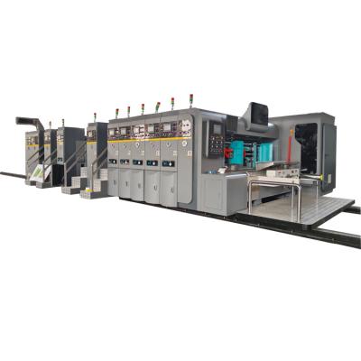 China Full PLC High Definition 5color Printing Slotting Die Cutting Machine for sale