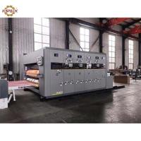 China Independent feeding 4 Colors Corrugated Box Printing Machine Stacker for sale