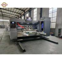 China Auto 4 Colors Corrugated Box Printing Machine Die Cut With Slotting for sale