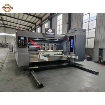 China Auto 4 Colors Corrugated Box Printing Machine Die Cut With Slotting for sale